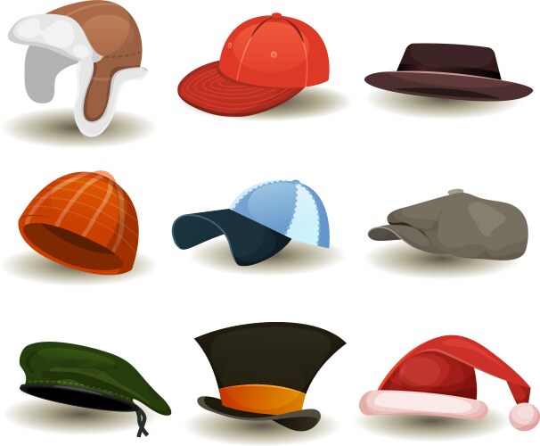 Cap set Royalty Free Vector Image - VectorStock