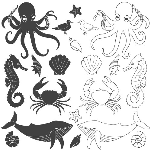 Sea Animals Vector Images (over 250,000)