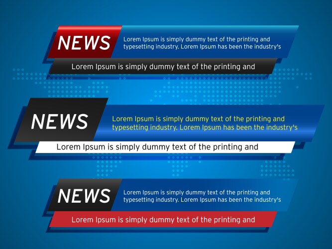 News graphic banners Royalty Free Vector Image