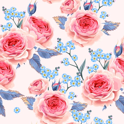 Beautiful roses seamless Royalty Free Vector Image