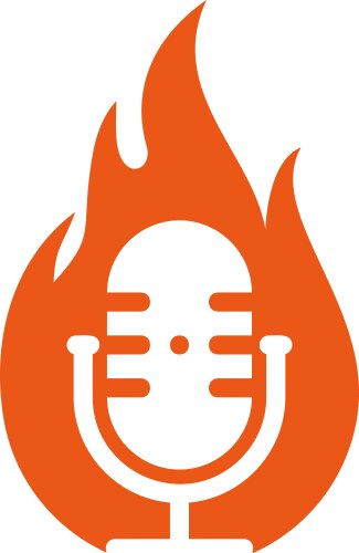 Music fire logo icon design Royalty Free Vector Image