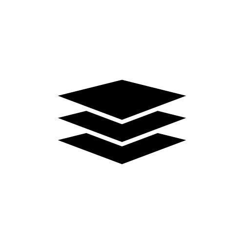 Layers icon set 3 level fabric symbol three layer Vector Image