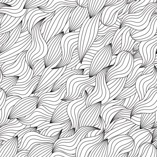 Sea wave seamless pattern isolated on white Vector Image