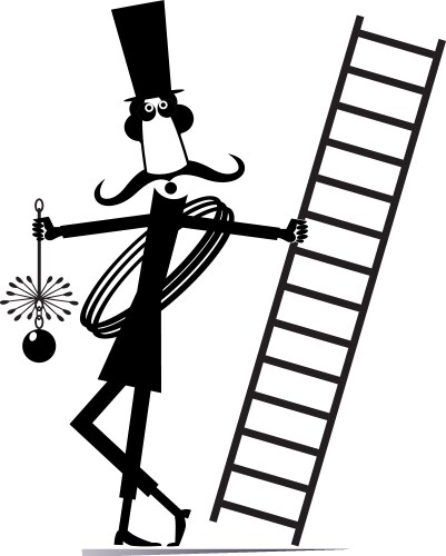 Cartoon chimney sweeper Royalty Free Vector Image