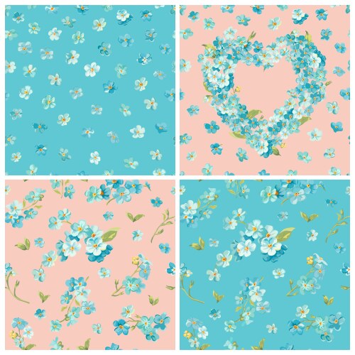 Spring blossom flowers background Royalty Free Vector Image