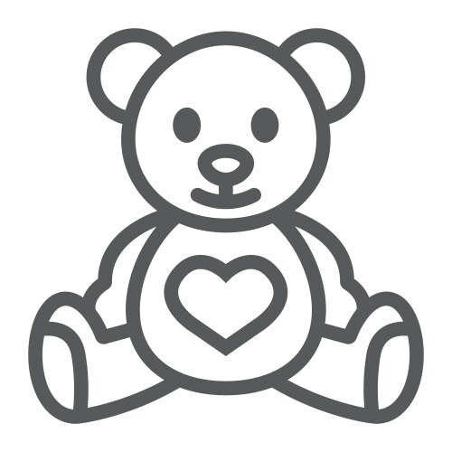 Cartoon Teddy Bear Outline Vector Images (over 3,700)