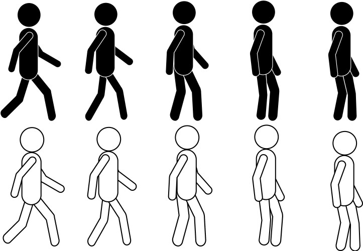 Stickman Poses Vector Images (over 1,700)