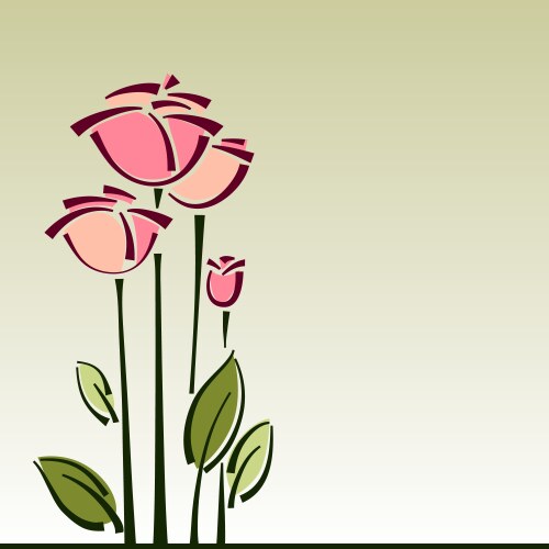 Rose Stylized Vector Images (over 5,500)