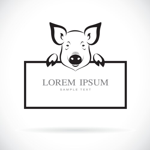 Pig Nose Logo Pigs Nose Simple Logo And Pork Pig Royalty Free Vector