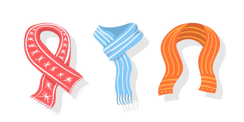 Pink heart pattern scarf Royalty Free Vector Image