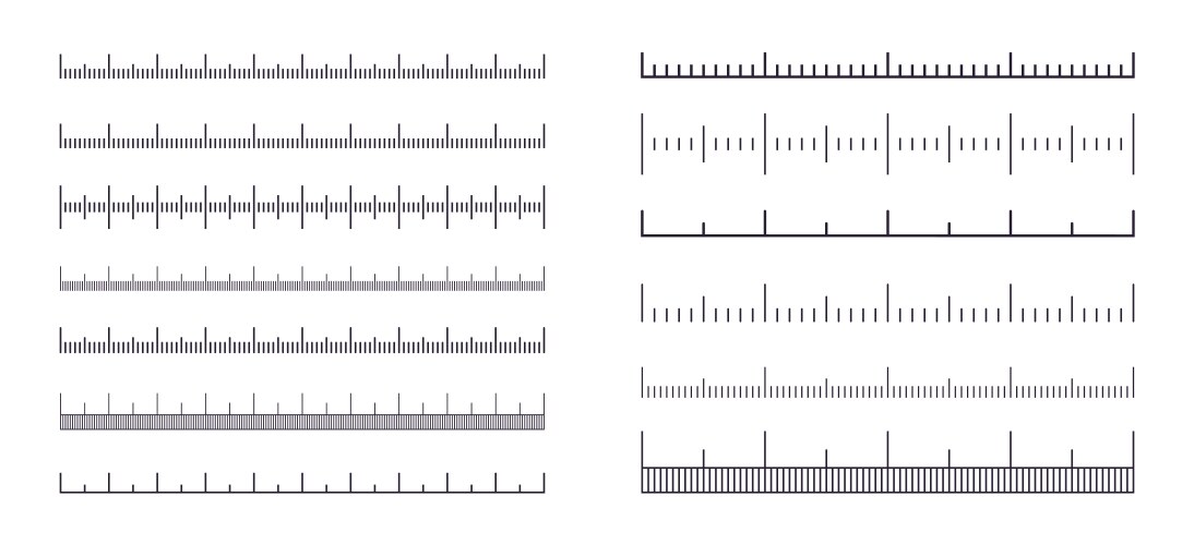 Vertical meter ruler Royalty Free Vector Image