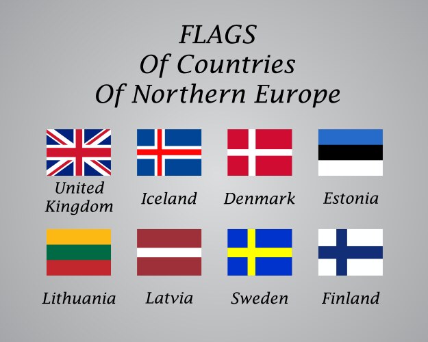 Flags of europe set Royalty Free Vector Image - VectorStock
