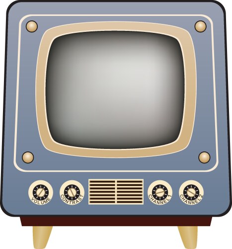 Retro tv set Royalty Free Vector Image - VectorStock