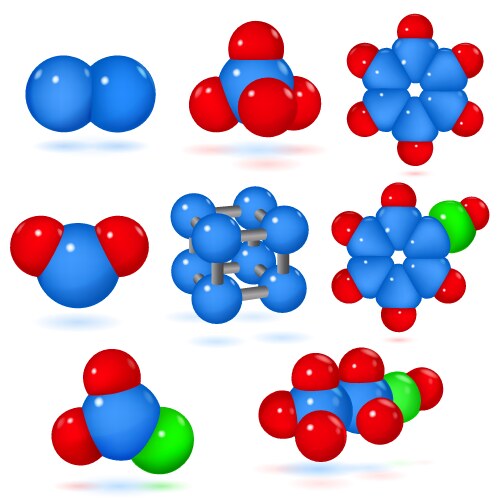 H2o character water molecule structure liquid Vector Image