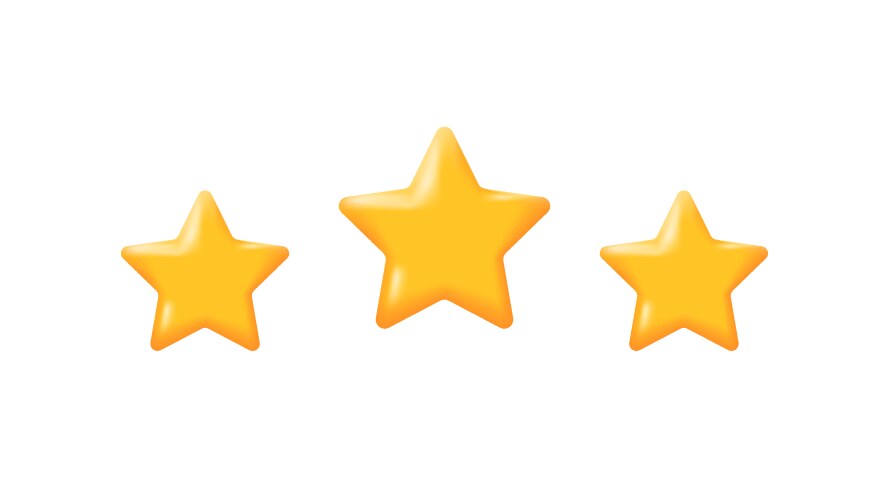 Three golden stars Royalty Free Vector Image - VectorStock