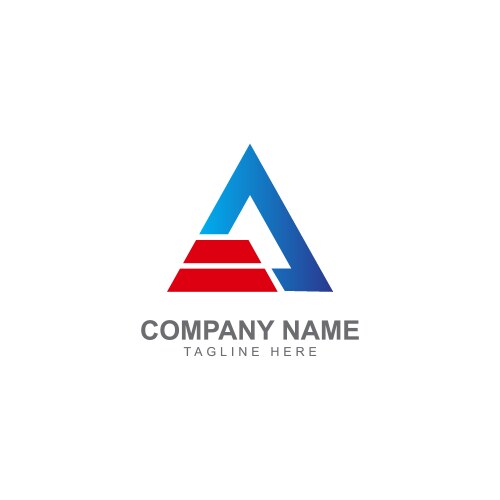Company triangle business logo Royalty Free Vector Image
