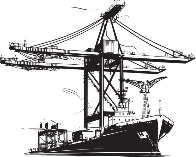 Crane Shipyard Dock Vector Images (over 650)