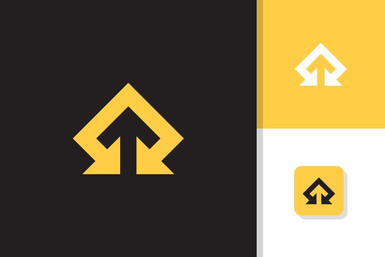 Arrow logo design template Royalty Free Vector Image