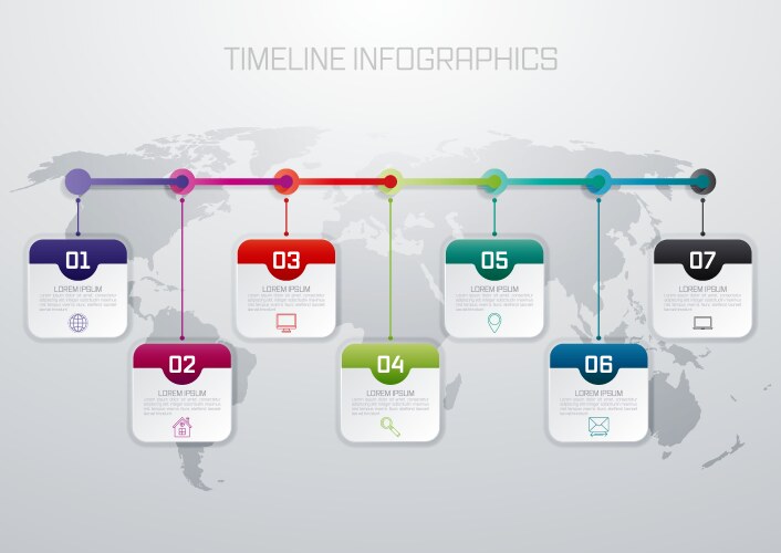Square infographics with icons Royalty Free Vector Image
