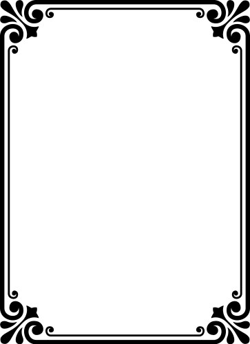 Simple ornamental decorative frame Royalty Free Vector Image
