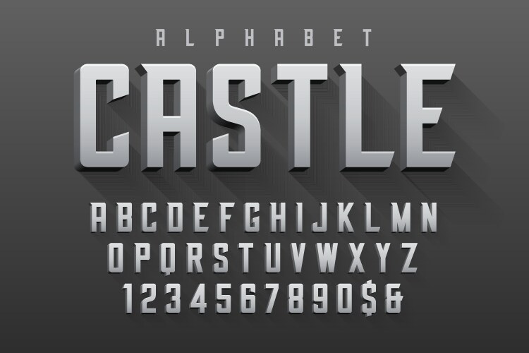 Chisel font Royalty Free Vector Image - VectorStock