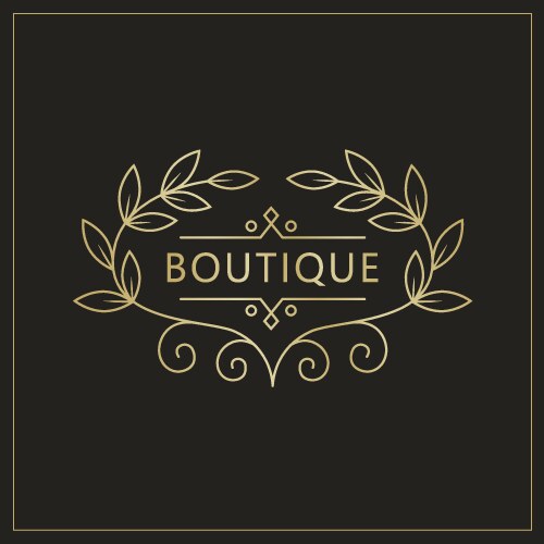 Elegant logo for a boutique Royalty Free Vector Image