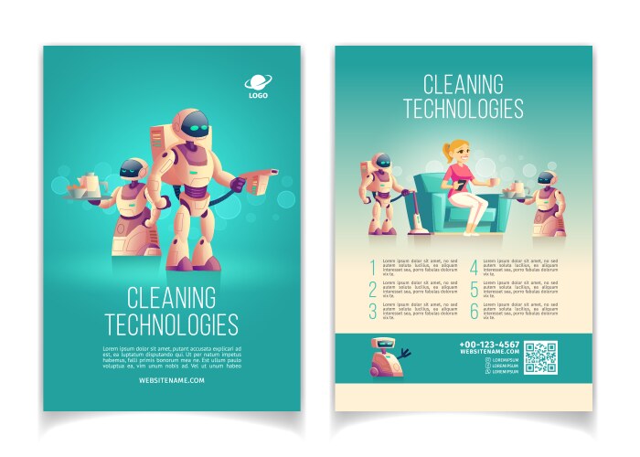 Template for Robotics Brochure Vector Images (over 1,200)