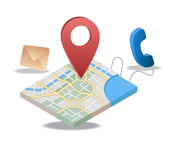 World map pin location infographic flat isometric Vector Image