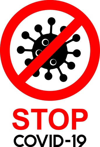 Stop virus 001 Royalty Free Vector Image - VectorStock