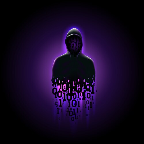 Hacker code realistic composition Royalty Free Vector Image