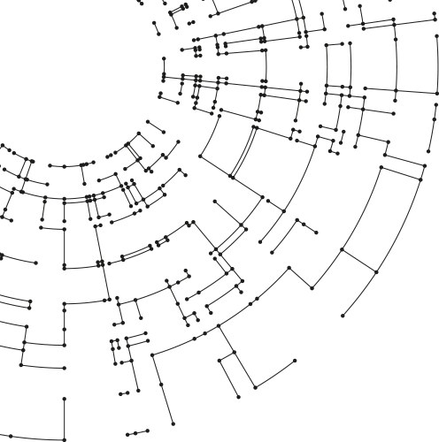 Connecting Lines And Dots On White Background Vector Image