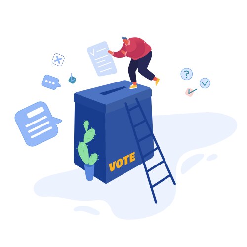 Cartoon elections vote design Royalty Free Vector Image