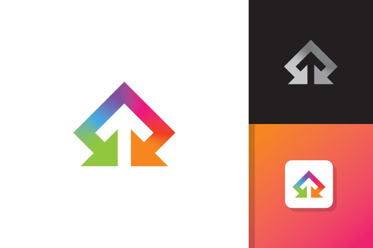 Arrow logo design template Royalty Free Vector Image