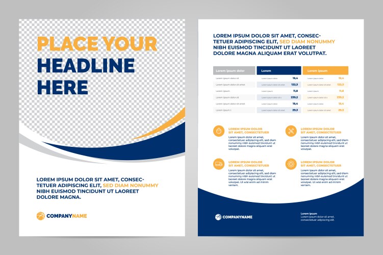 Brochure layout template design Royalty Free Vector Image