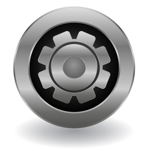 Metallic bookmark button Royalty Free Vector Image