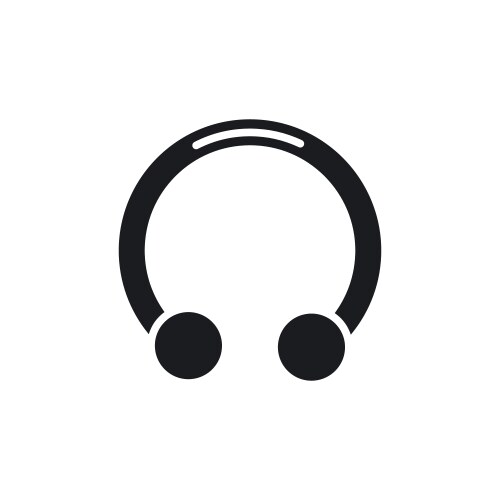 Piercing icon set ear pierce symbol solid Vector Image