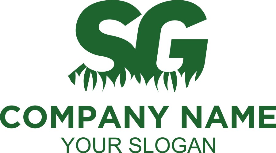 Lawn care logo design template Royalty Free Vector Image