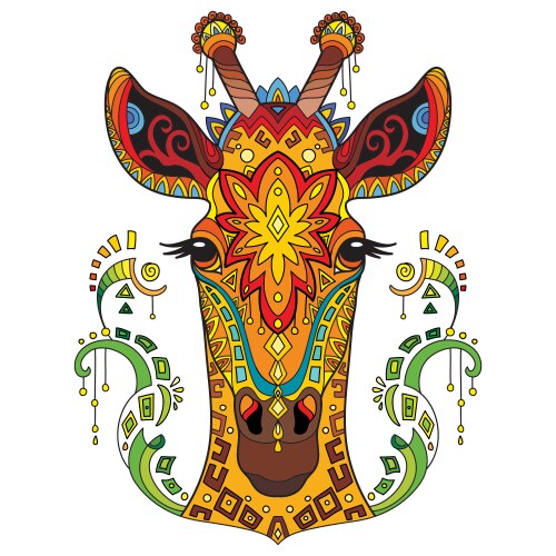 Mandala Giraffe Vector Images (85)