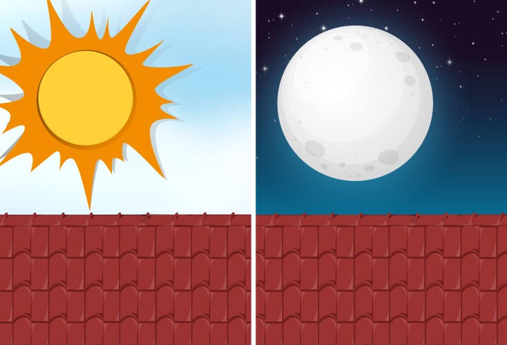 Day and night cycle diagram Royalty Free Vector Image