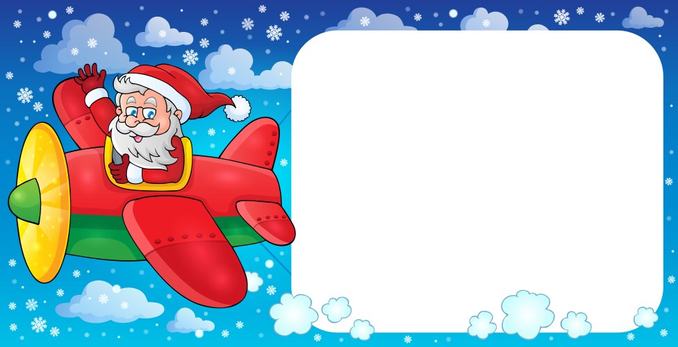 Frame with santa claus theme 3 Royalty Free Vector Image