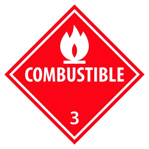 Flammable Hazard Sign - GHS Label Royalty Free Vector Image