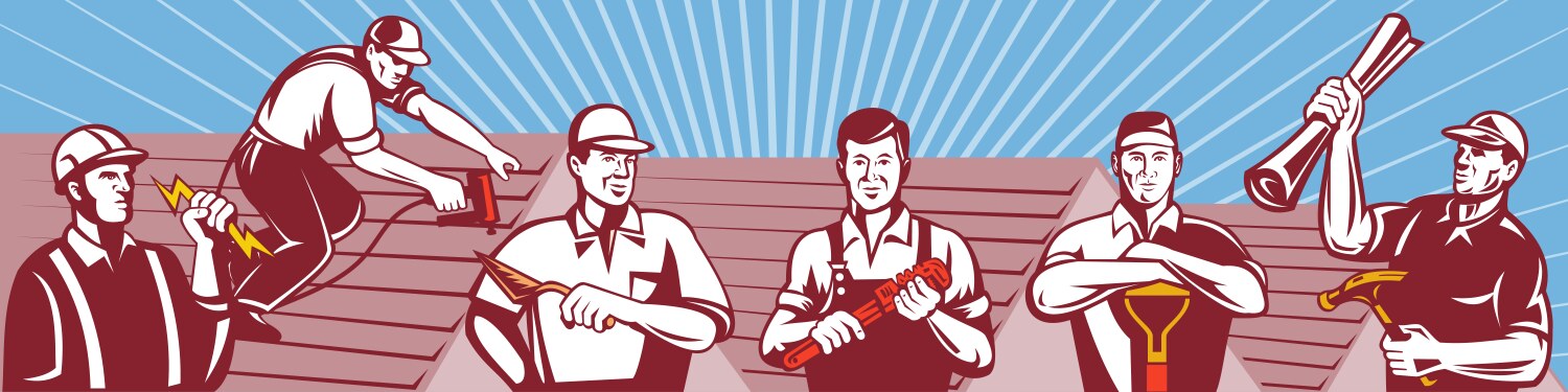 Tiler plasterer mason trowel shield retro Vector Image