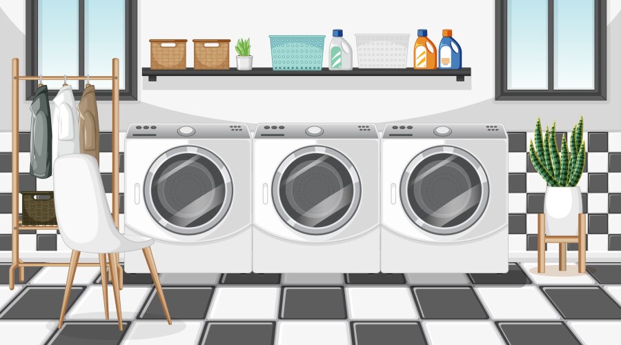 Clothes in washing machine Royalty Free Vector Image