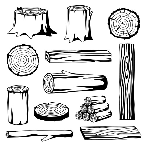Wood log Vector Images & Graphics for Commercial Use | VectorStock