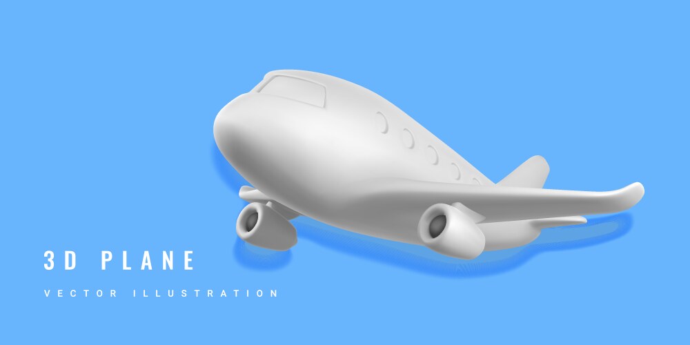 3d plane flight in sky air realistic travel jet Vector Image