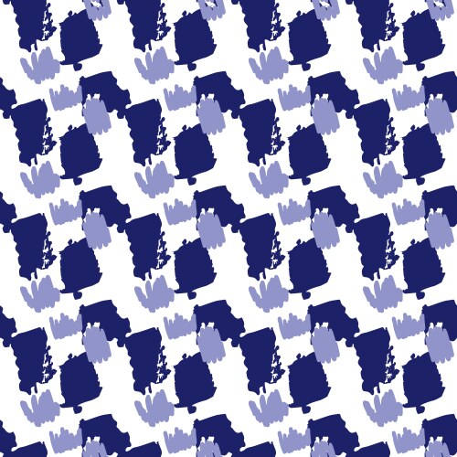 Indigo blue japanese block print effect pattern Vector Image