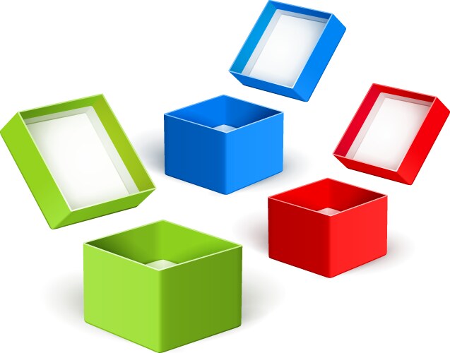 Packaging brown boxwith symbol collections Vector Image