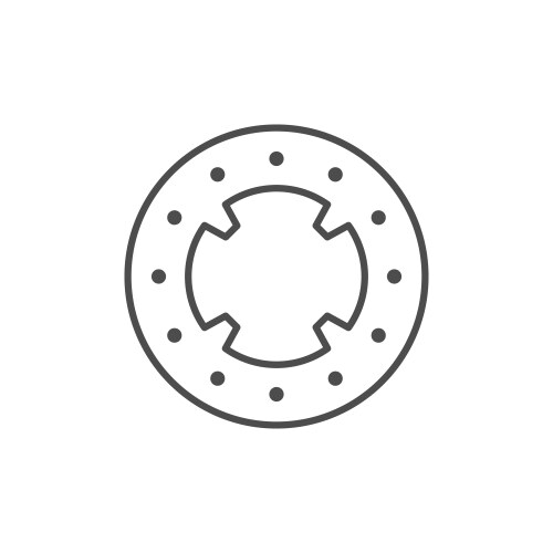 Motorcycle brake disc isolated Royalty Free Vector Image