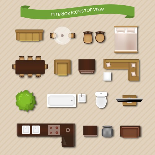 Top view benches Vector Images & Graphics for Commercial Use | VectorStock