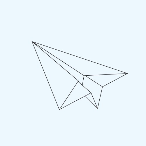 Cartoon paper airplane logo aircraft made Vector Image
